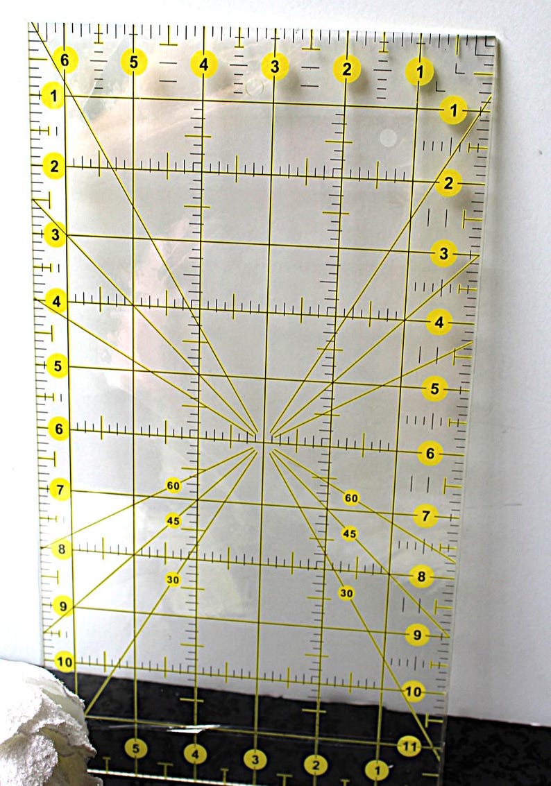 Choice of 7 Different Quilt Rulers 3" to 12" Guide Cutting Quilt Square ...