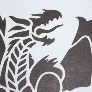 Mylar Stencil #51 Flying DRAGON 8.3" X 11.7" School Mascot Tshirt Motif ...