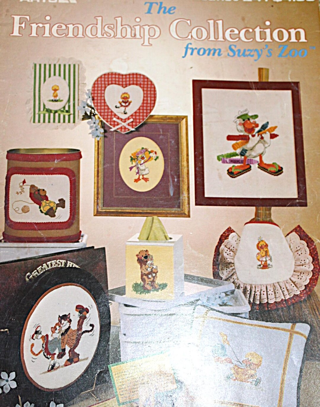 Vintage Suzi's Zoo Cross-stitch and Window Clings Used, - Etsy