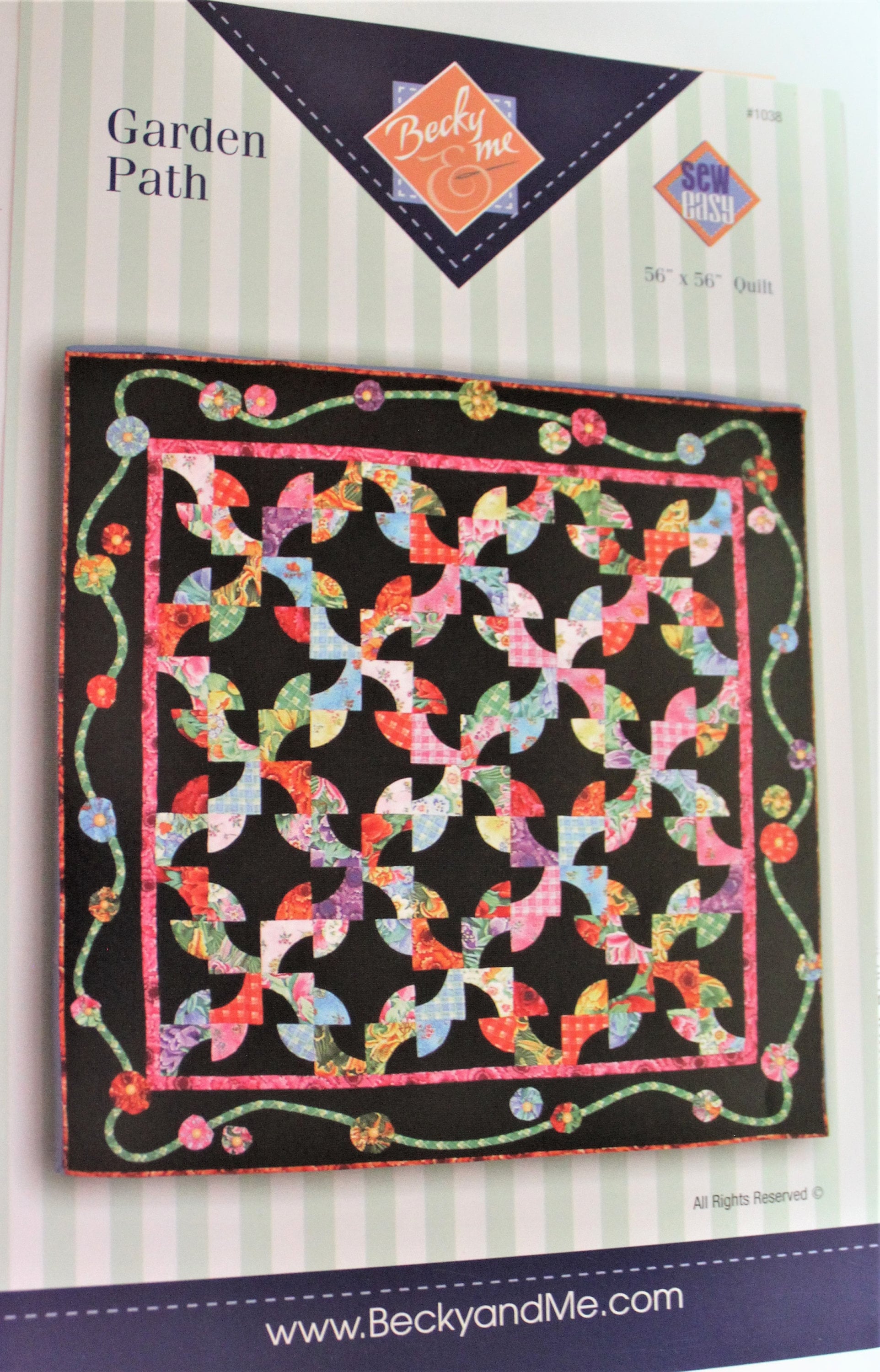 Garden Path Quilt Pattern by Becky and Me Drunkards Path Pattern With ...