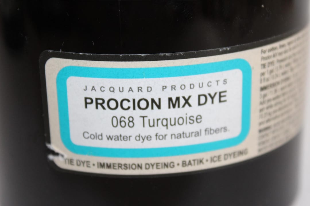 Jacquard Procion MX Dye #068 Turquoise for Cotton, Rayon, Linen Fabric ...