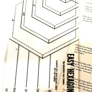 Quilt Ruler Template Easy Hexagon 9 Sizes Hexagons - Etsy