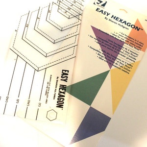 Quilt Ruler Template Easy Hexagon 9 Sizes Hexagons - Etsy