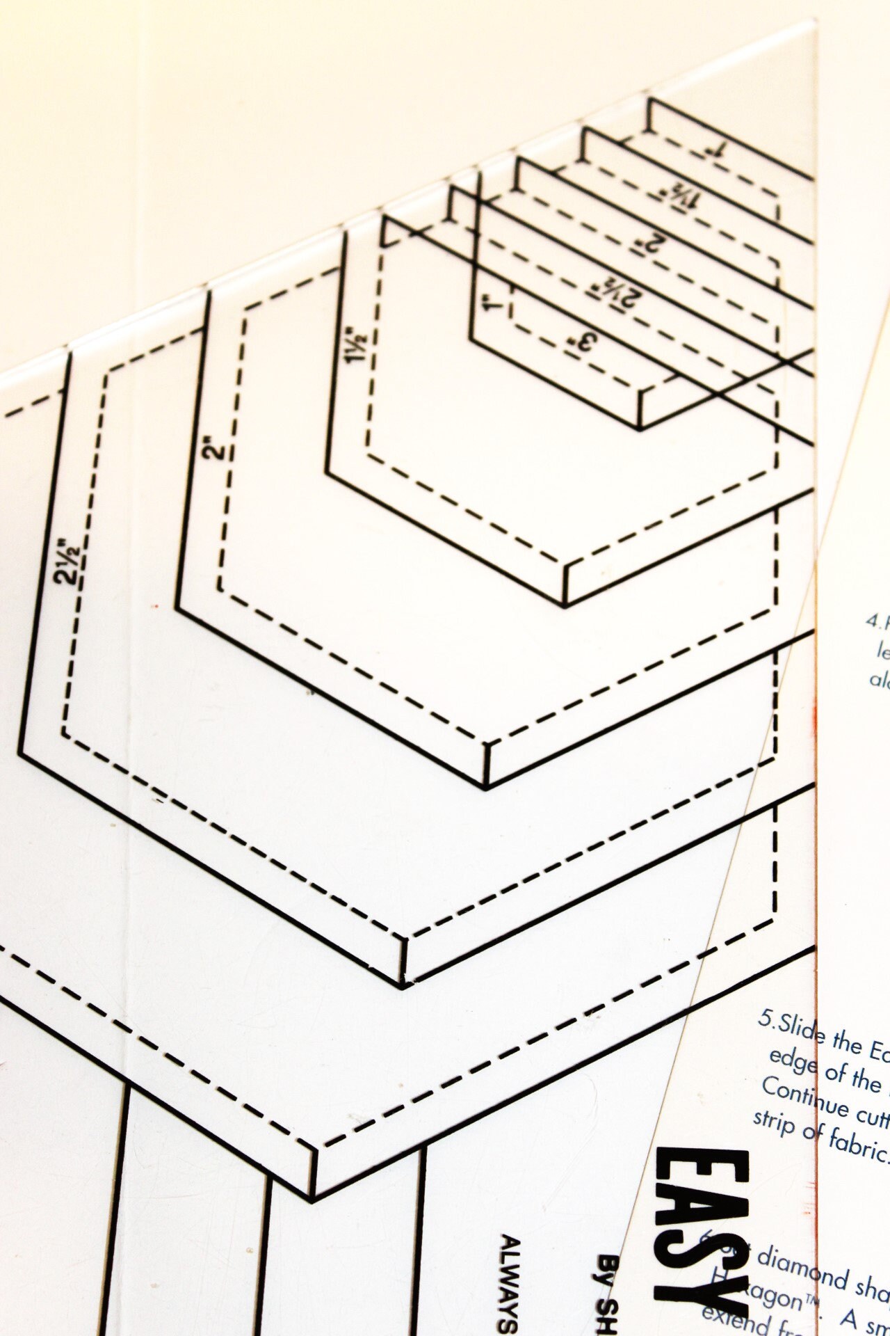 Quilt Ruler Template Easy Hexagon 9 Sizes Hexagons - Etsy