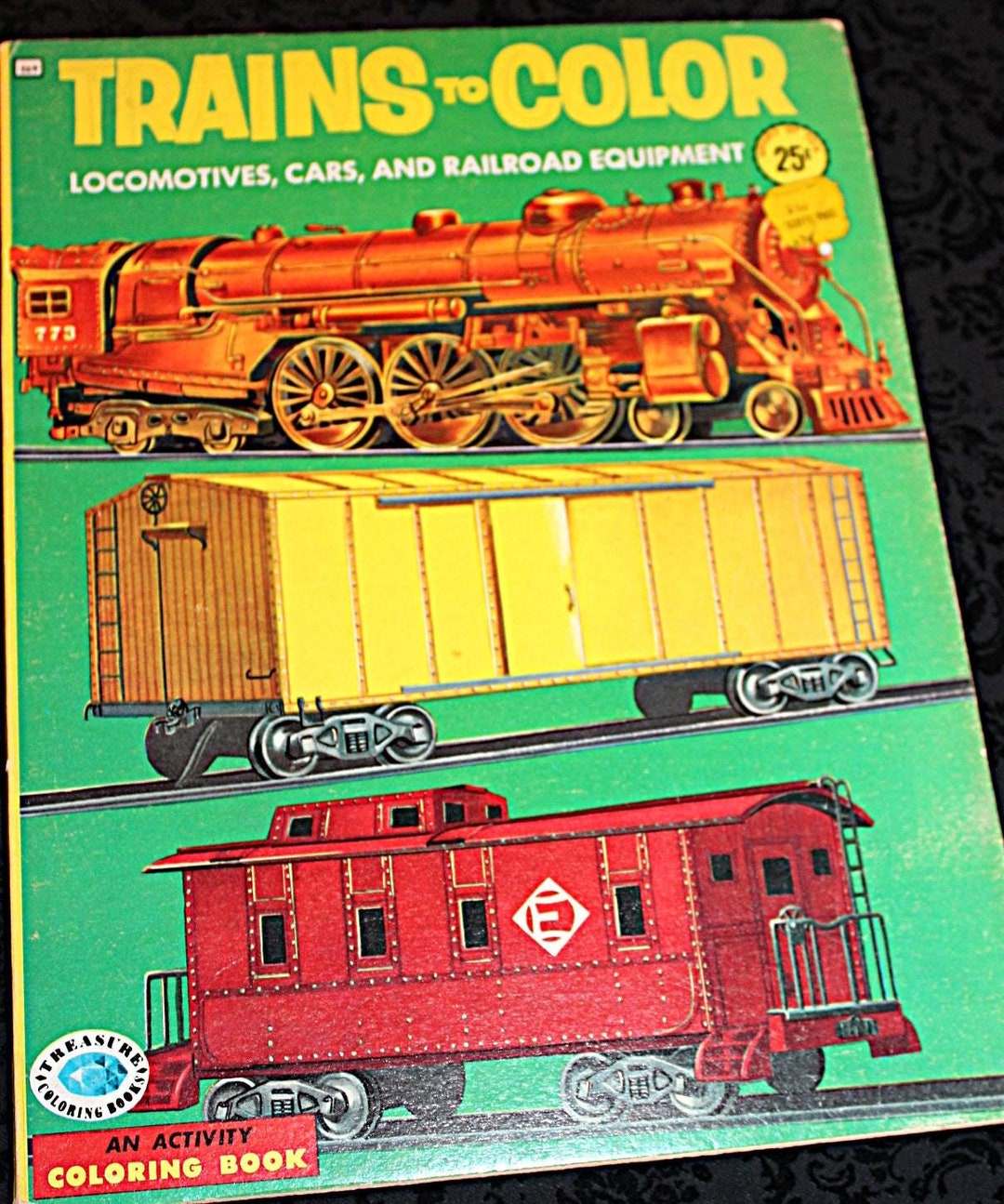 Vintage 1955 Trains to Color Coloring Book Used - Etsy