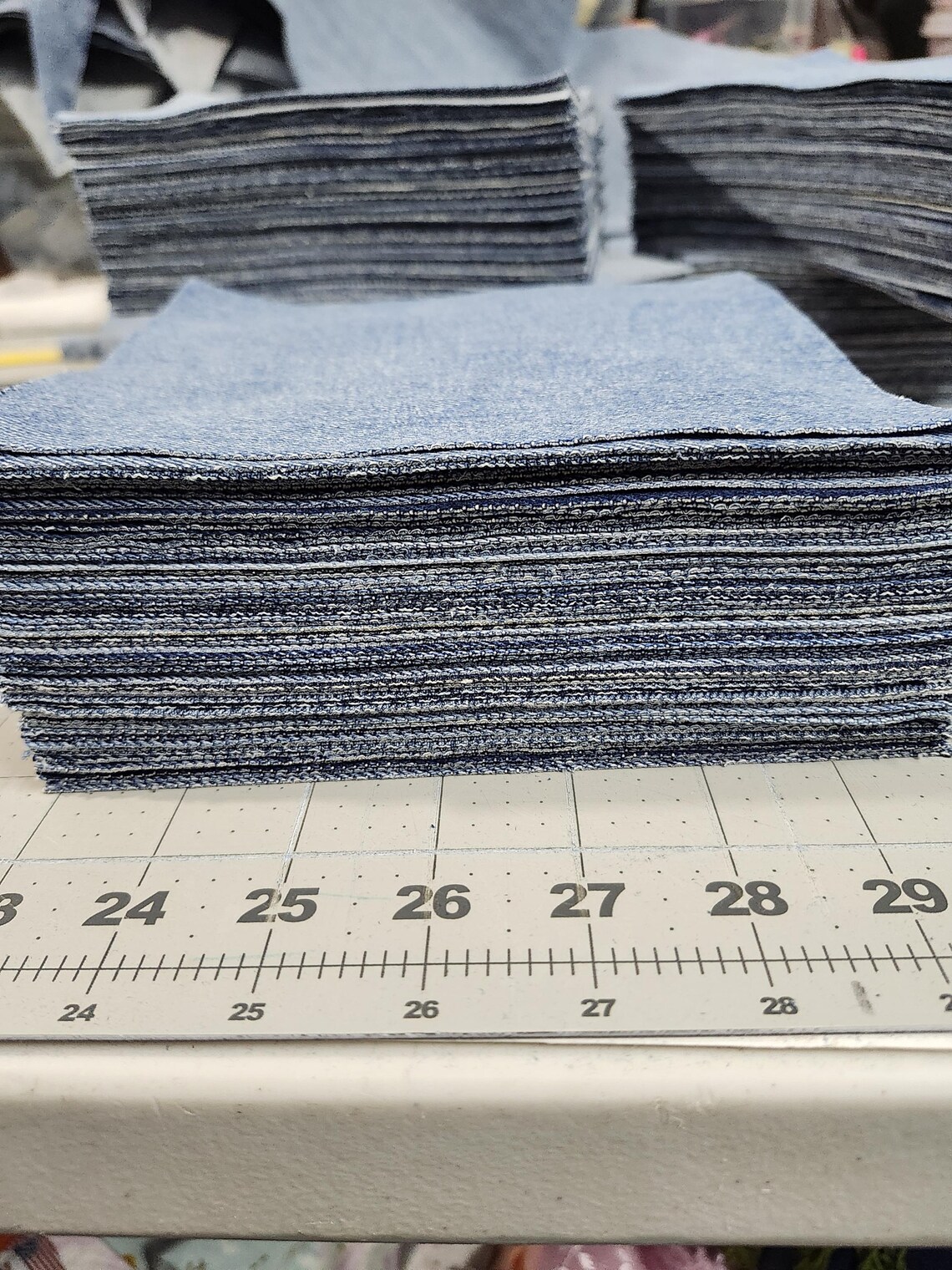 Denim Blue Jean Fabric Squares 7" X 7" Lot of 50 Cut 100% Cotton ...
