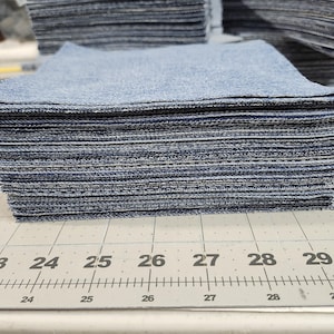 Denim Blue Jean Fabric Squares 7" X 7" Lot of 50 Cut 100% Cotton ...
