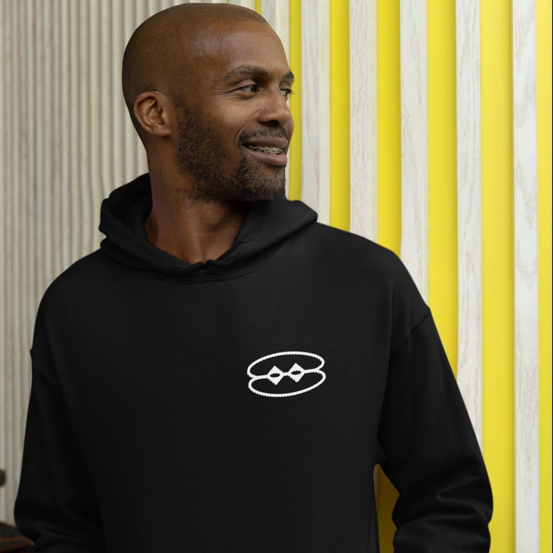 Adinkra Adwo Symbol Embroidered Hoodie Sweatshirt, Afrocentric Apparel ...