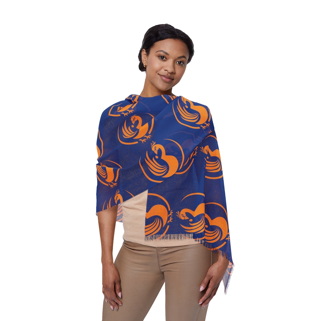 Adinkra Symbol Light Scarf, Beautiful Sankofa Bird Pattern Scarf With ...