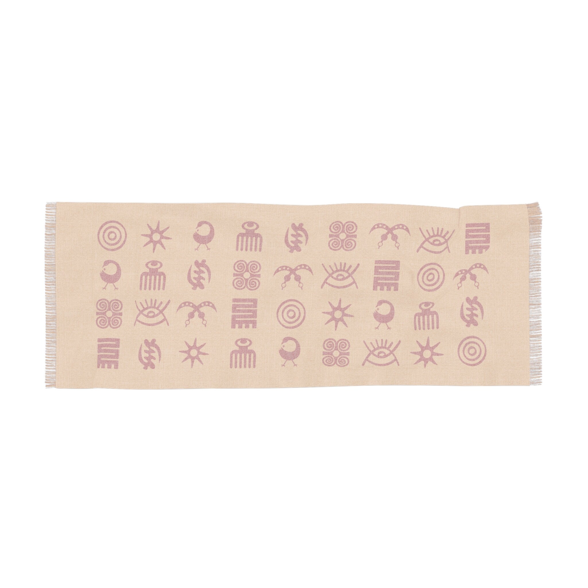 Adinkra Symbol Light Scarf, Beautiful Pattern Scarf With West African ...