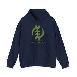Adinkra Symbol Hoodie, Gye Nyame Symbol - Fear None Except God, Heavy ...