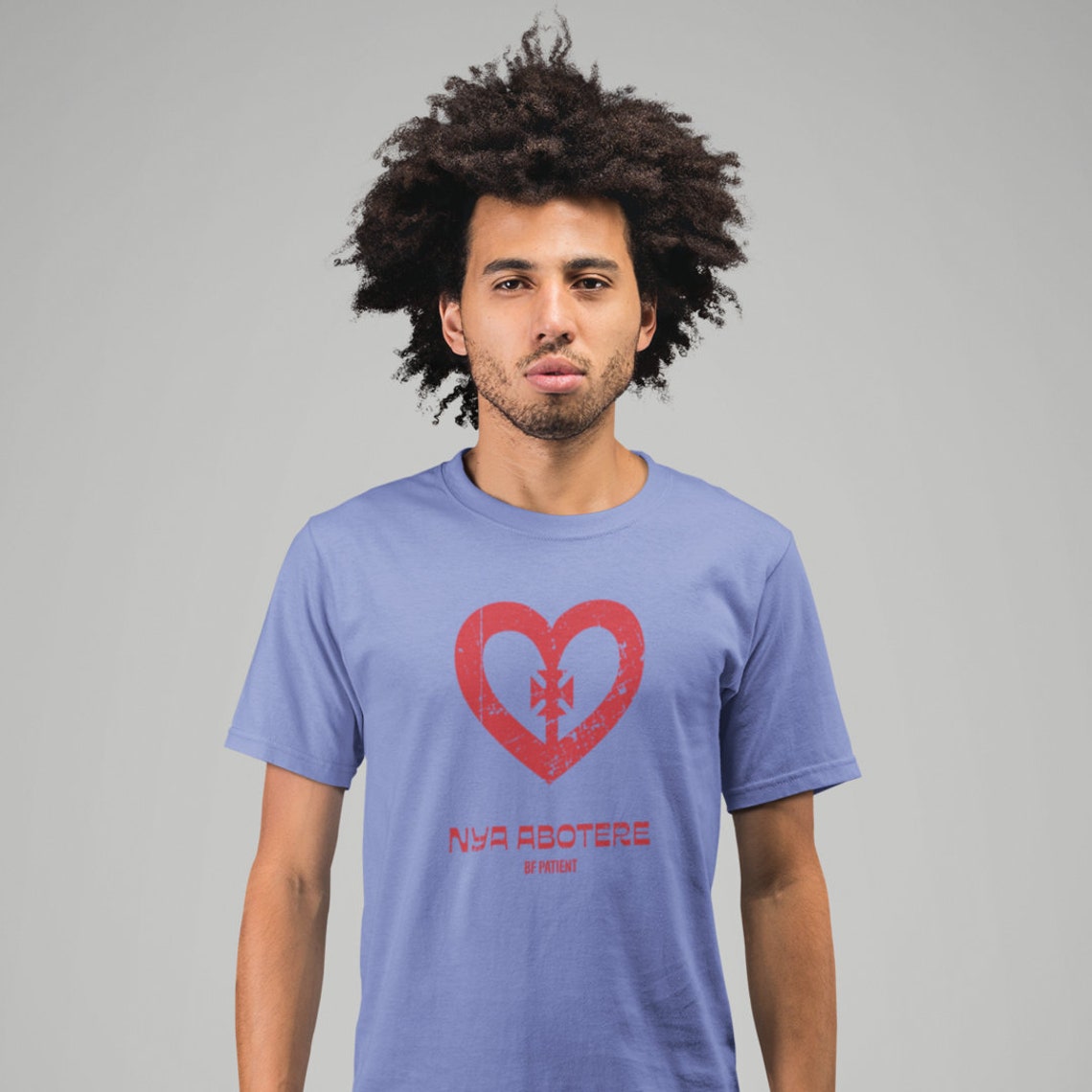 Vintage Style Nya Abotere Symbol (patience) Cotton Tee, African Adinkra ...