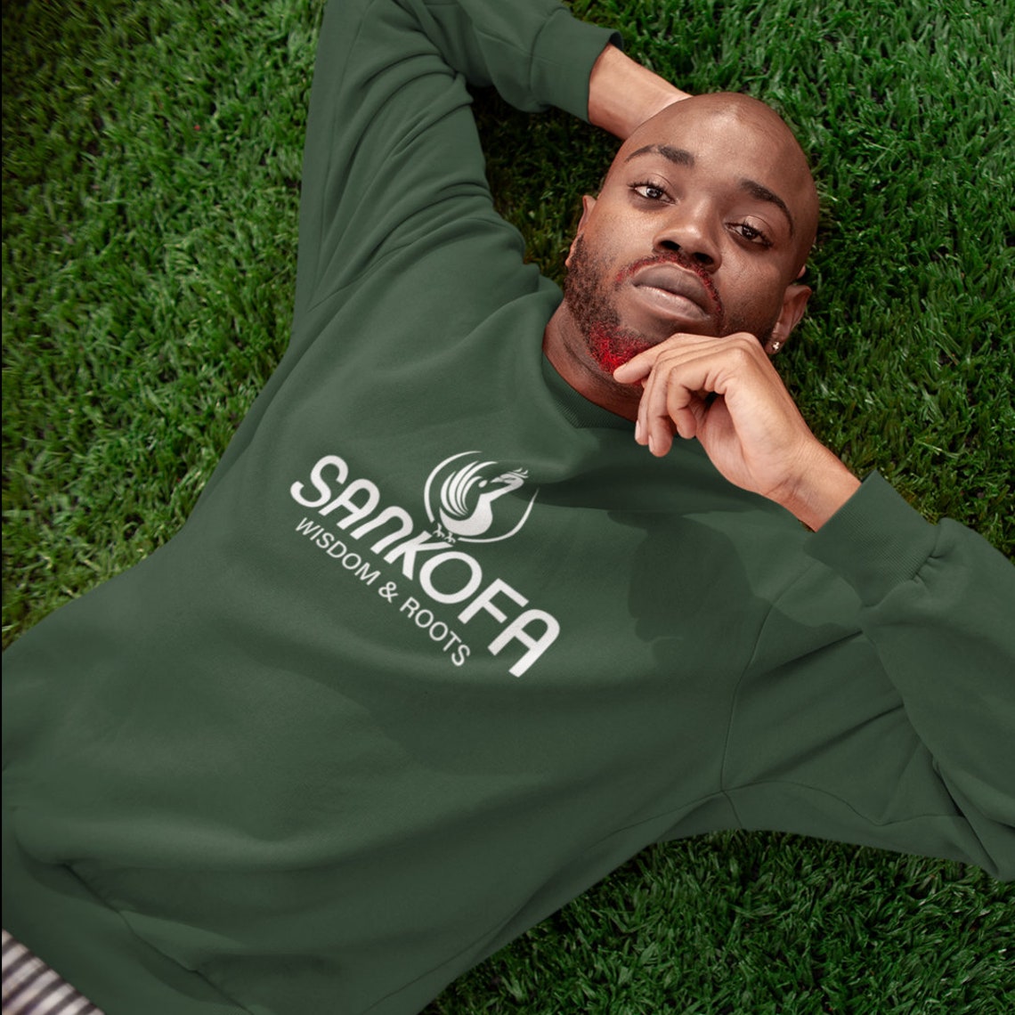 Adinkra Symbol Unisex Crew Neck Sweatshirt With Sankofa Symbol - Wisdom ...