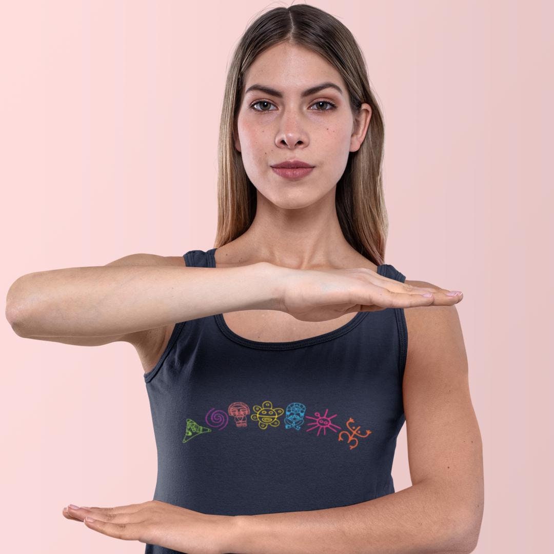 Multiple Taino Symbol Women's Ideal Racerback Poly-cotton Tank Top - Etsy