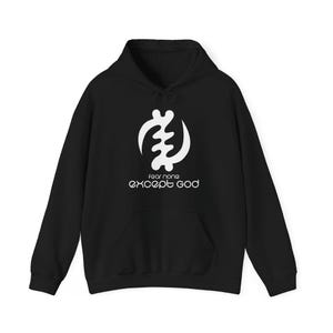 Adinkra Symbol Hoodie, Gye Nyame Symbol - Fear None Except God, Heavy ...