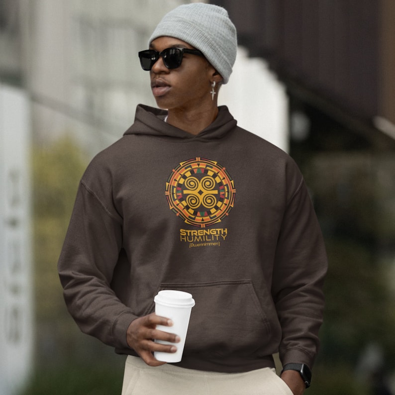 Adinkra Symbol Hoodie Dwennimmen Symbol, Afrocentric Sweatshirt, Pan ...