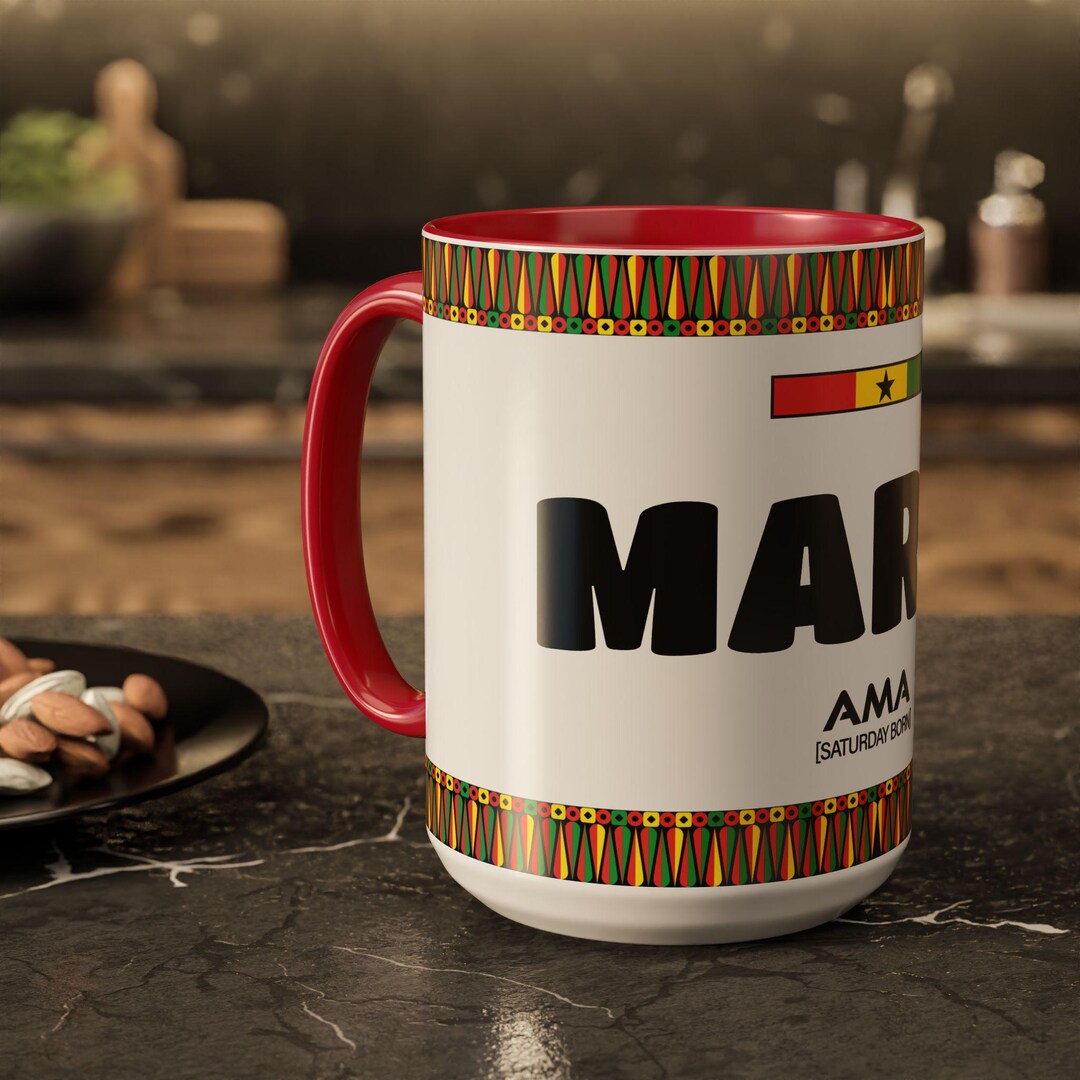 Personalized Ghanaian Mug, Saturday Born Female, Akosua Mug, Custom ...
