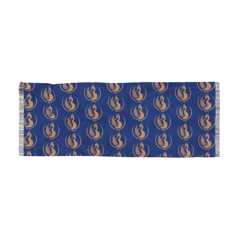 Adinkra Symbol Light Scarf, Beautiful Sankofa Bird Pattern Scarf With ...