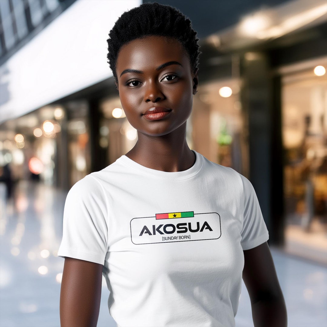 Akan Day Name Tshirt, [sunday Born Female - Akosua], Cotton Tee ...