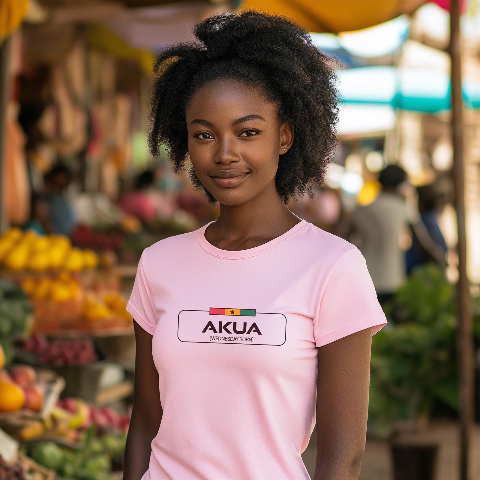 Akan Day Name Tshirt, [wednesday Born Female - Akua], Cotton Tee ...