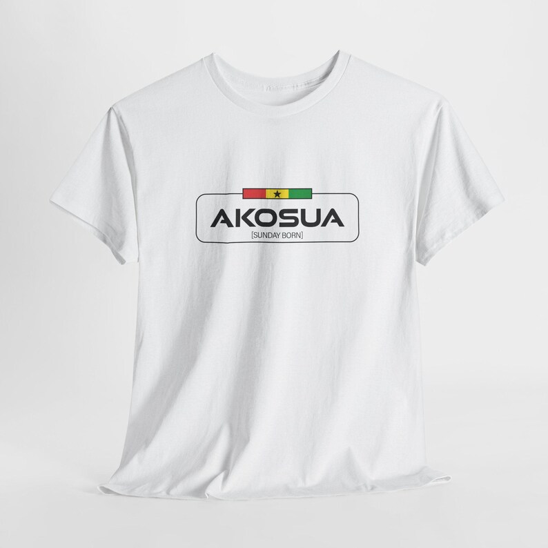 Akan Day Name Tshirt, [sunday Born Female - Akosua], Cotton Tee ...