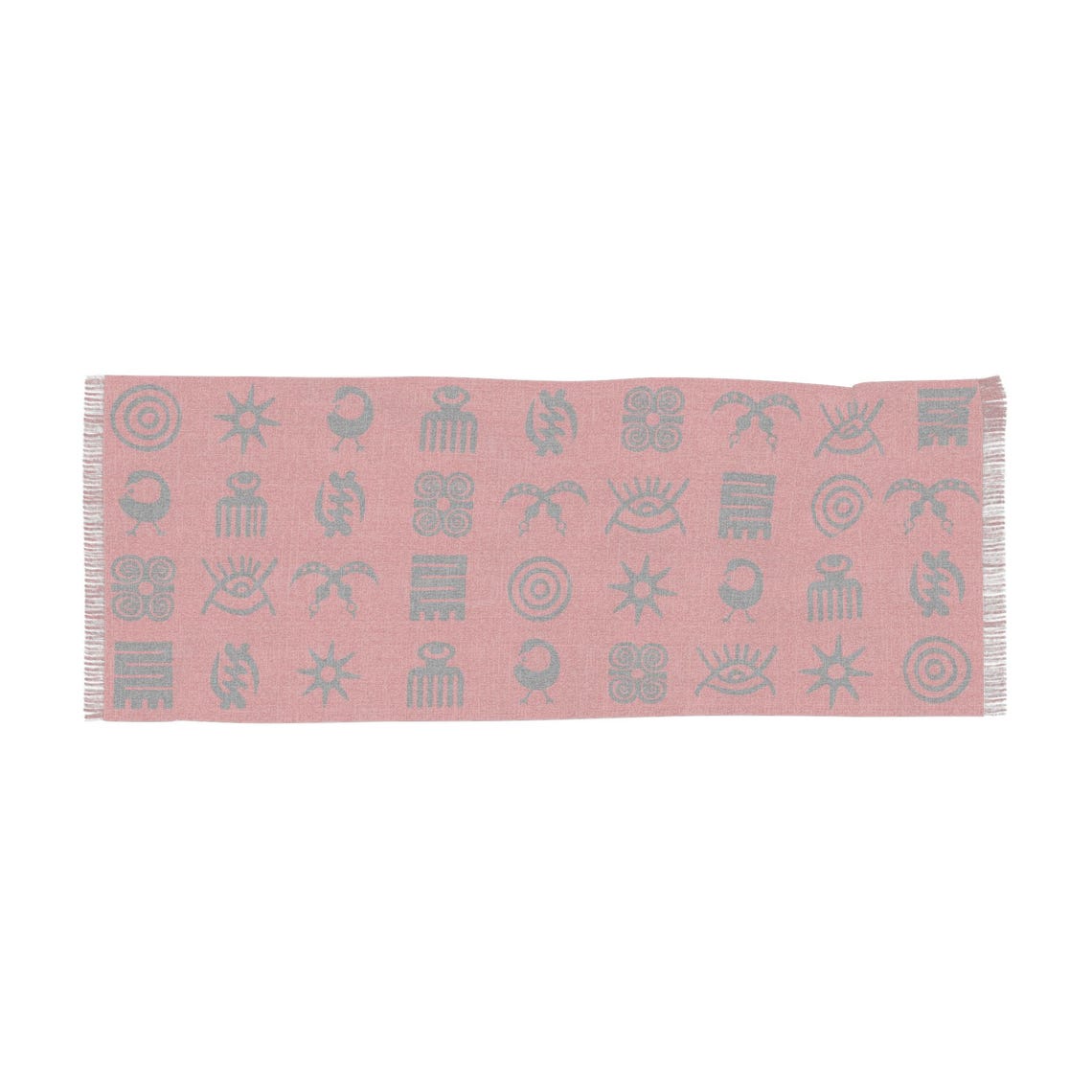 Adinkra Symbol Scarf, Beautiful Pattern Light Scarf With West African ...
