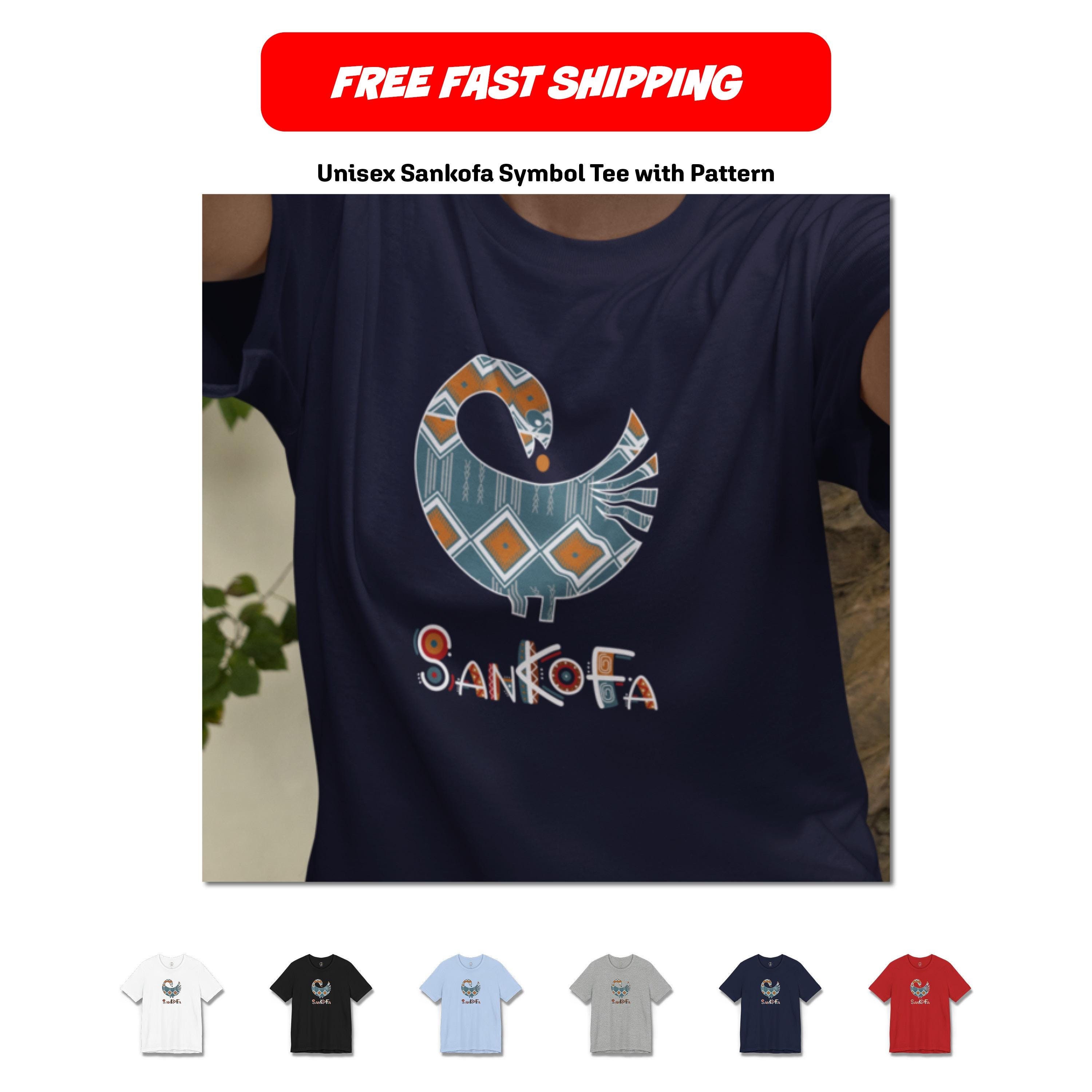 Adinkra Symbol Tshirt Sankofa Symbol With Pattern, Learn From the Past ...