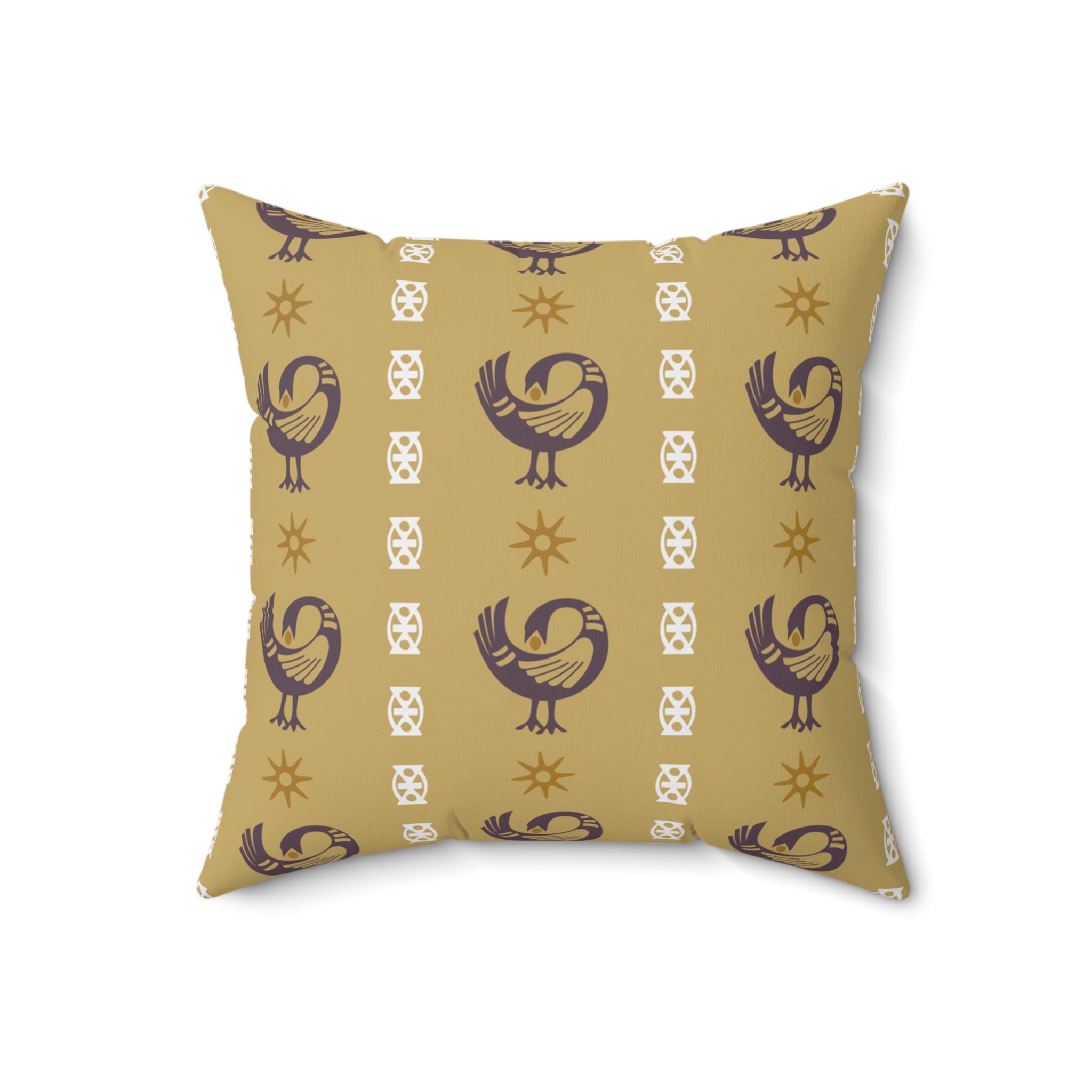 Adinkra Sankofa Symbol Pattern Throw Pillow | Unique African-inspired ...