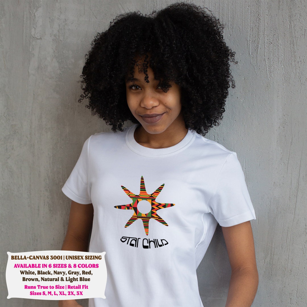 Graphic Tee, Ghanaian Nsoromma Symbol W/ Pattern, Adinkra Print Shirt ...