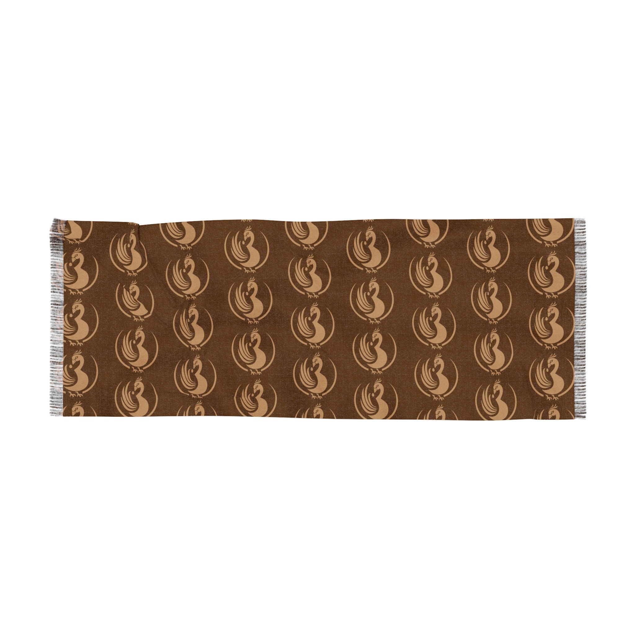 Adinkra Symbol Light Scarf, Beautiful Sankofa Bird Pattern Scarf With ...