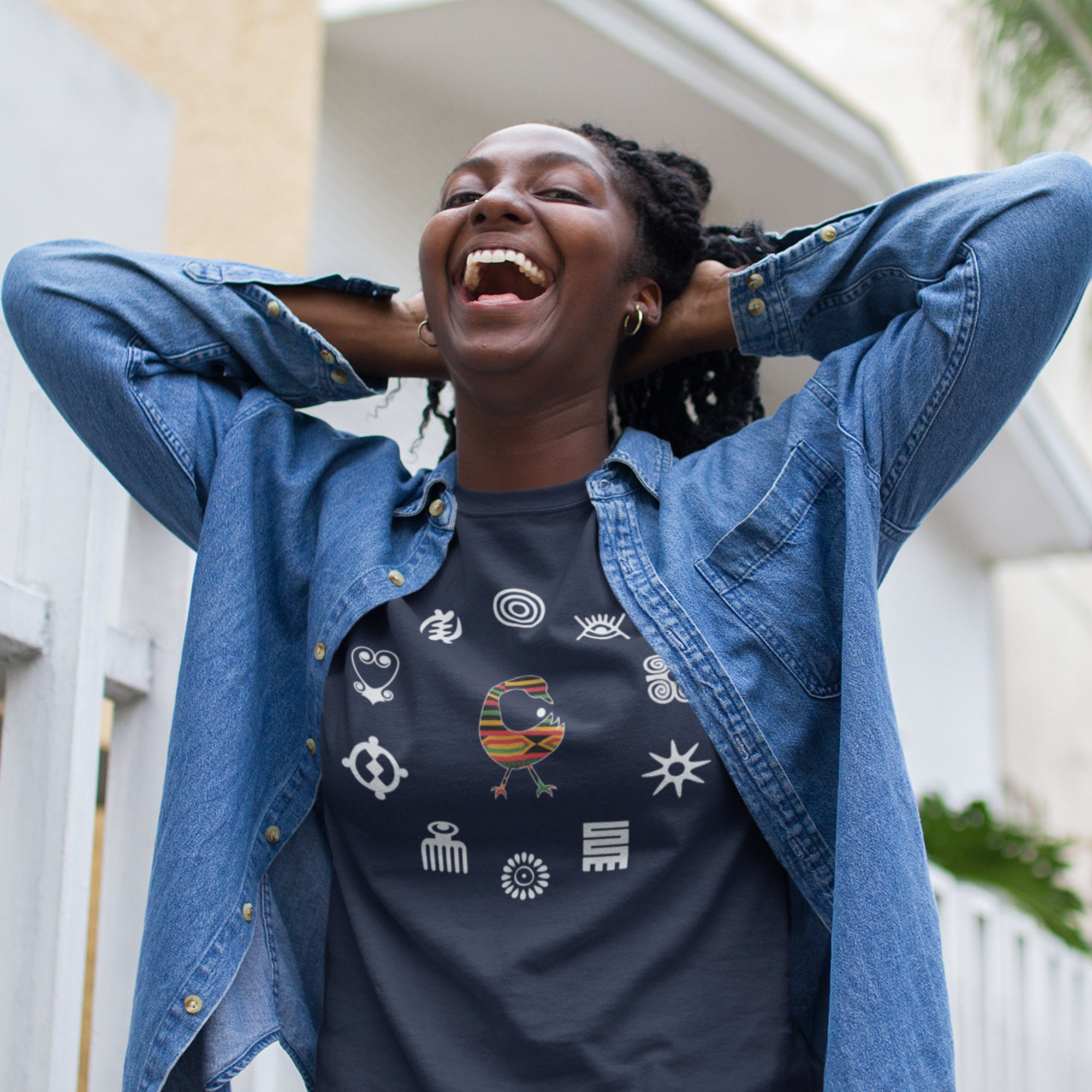 Sankofa Symbol Unisex Graphic Tshirt, Adinkra Print Cotton Tee, African ...