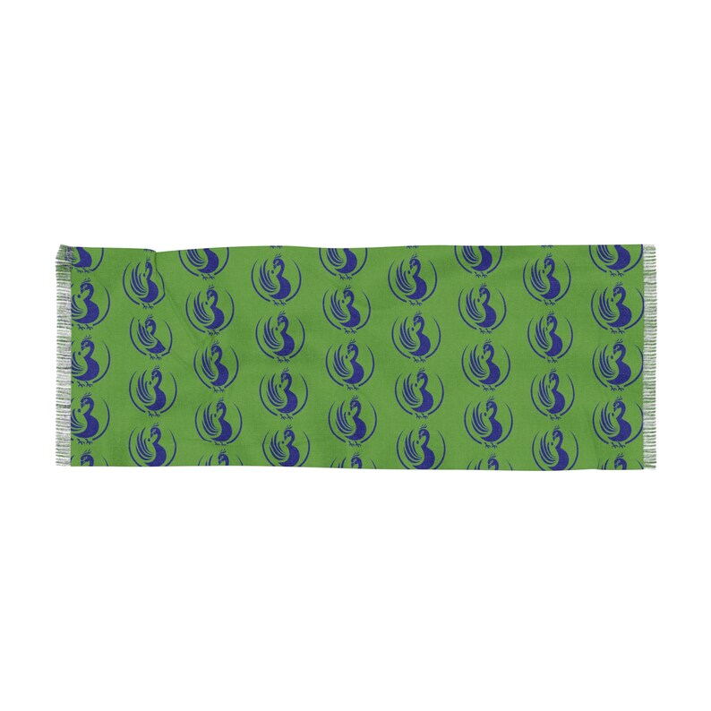 Adinkra Symbol Light Scarf, Beautiful Sankofa Bird Pattern Scarf With ...