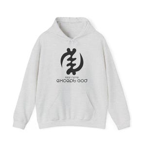 Adinkra Symbol Hoodie, Gye Nyame Symbol - Fear None Except God, Heavy ...