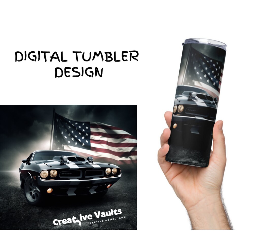 USA Muscle Car Tumbler Design, Digital Tumbler 20oz, Tumbler PNG ...