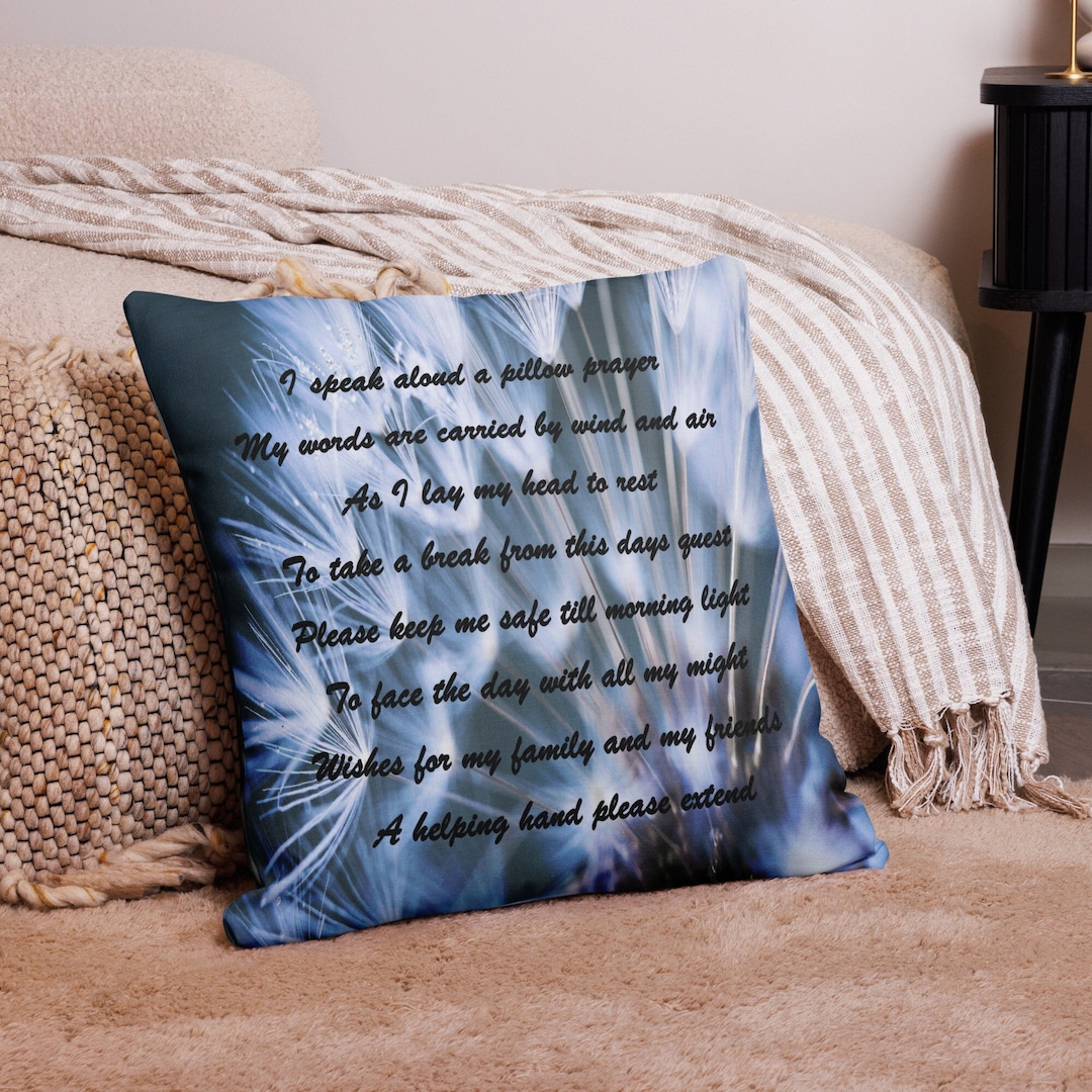 Pillow Prayer Poetry for Peaceful Seep - Etsy