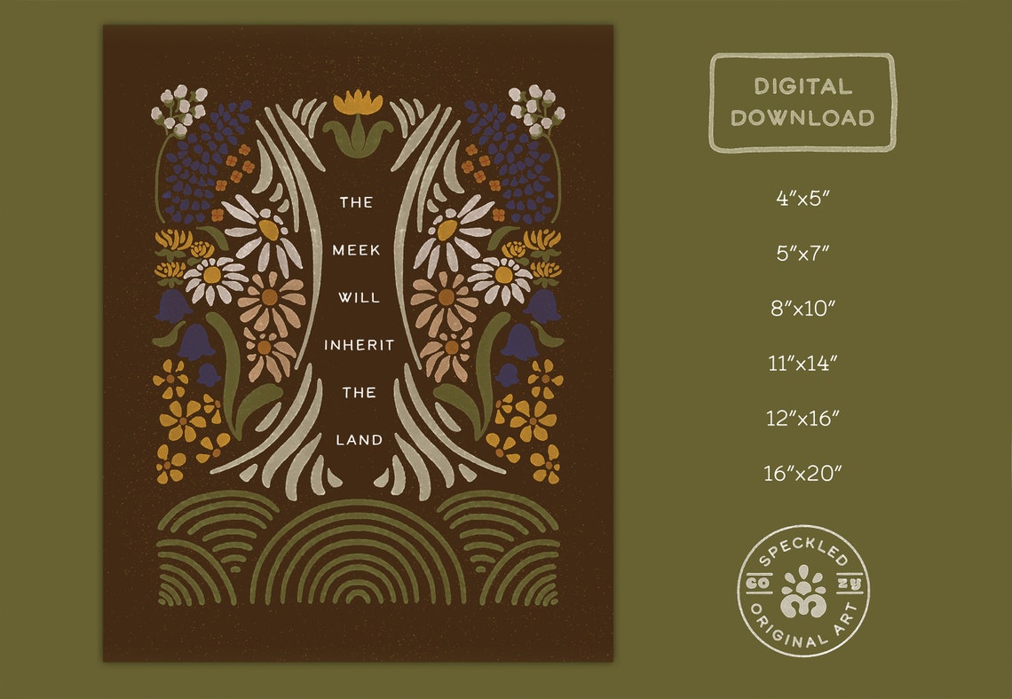 FLORAL SCRIPTURE ART Boho Christian Art Bible Boho Scripture - Etsy