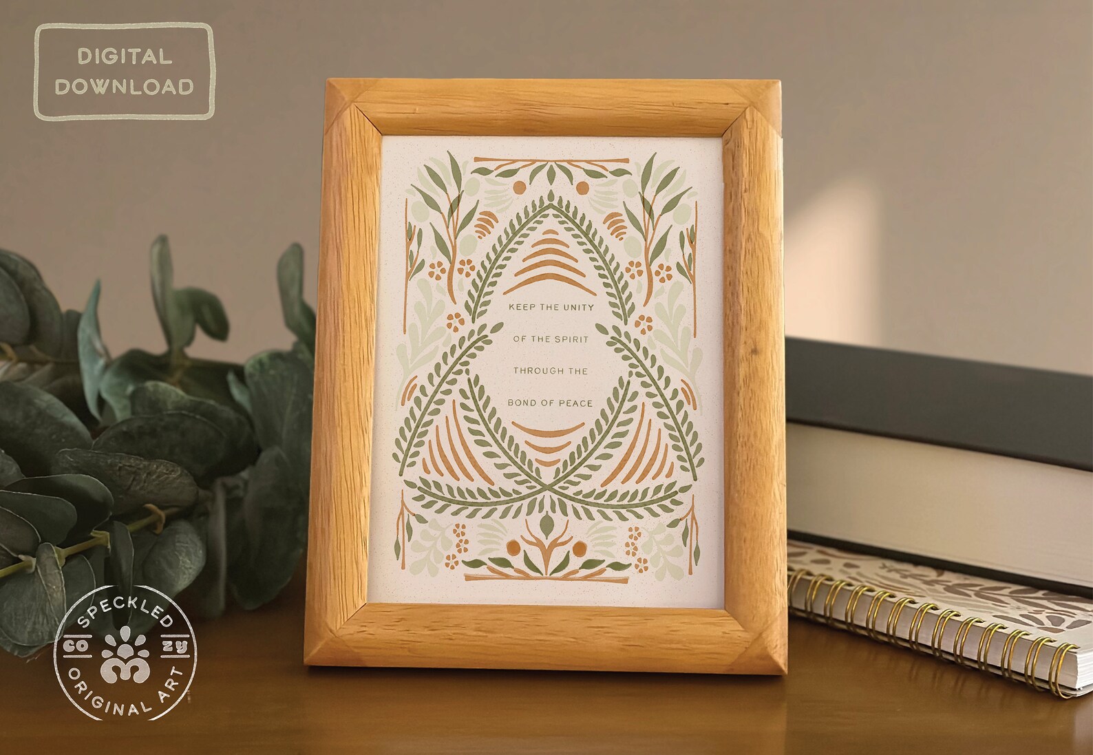 Trinity Knot Scripture Art Print | Floral Christian Wall Art (digital ...