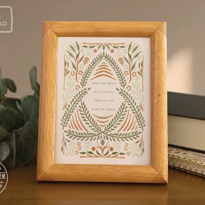 Trinity Knot Scripture Art Print | Floral Christian Wall Art (digital ...