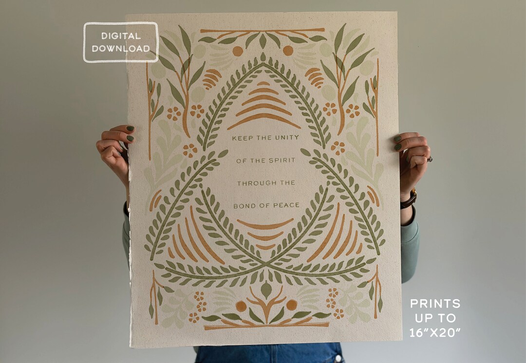 Trinity Knot Scripture Art Print | Floral Christian Wall Art (digital ...