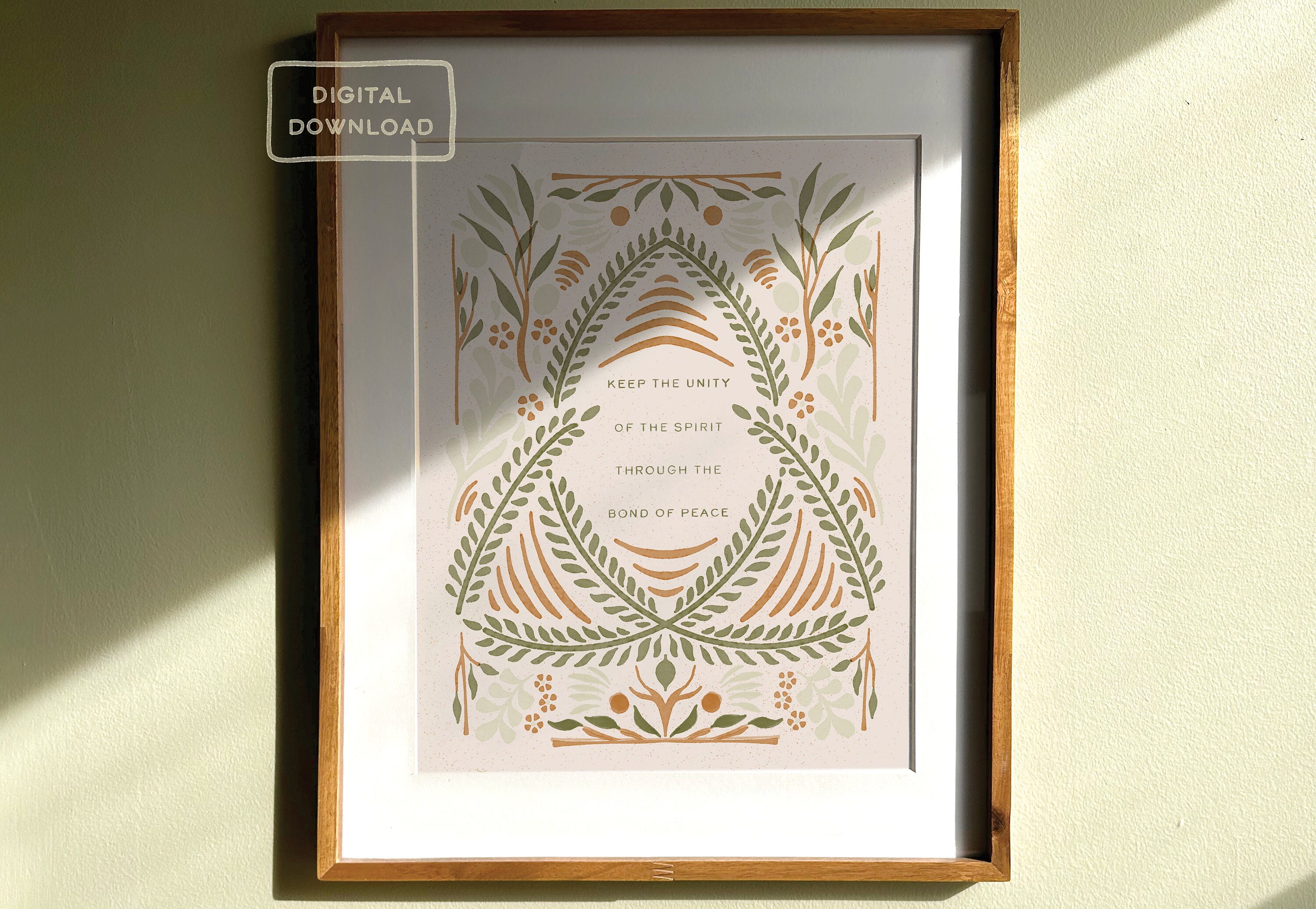 Trinity Knot Scripture Art Print | Floral Christian Wall Art (digital ...