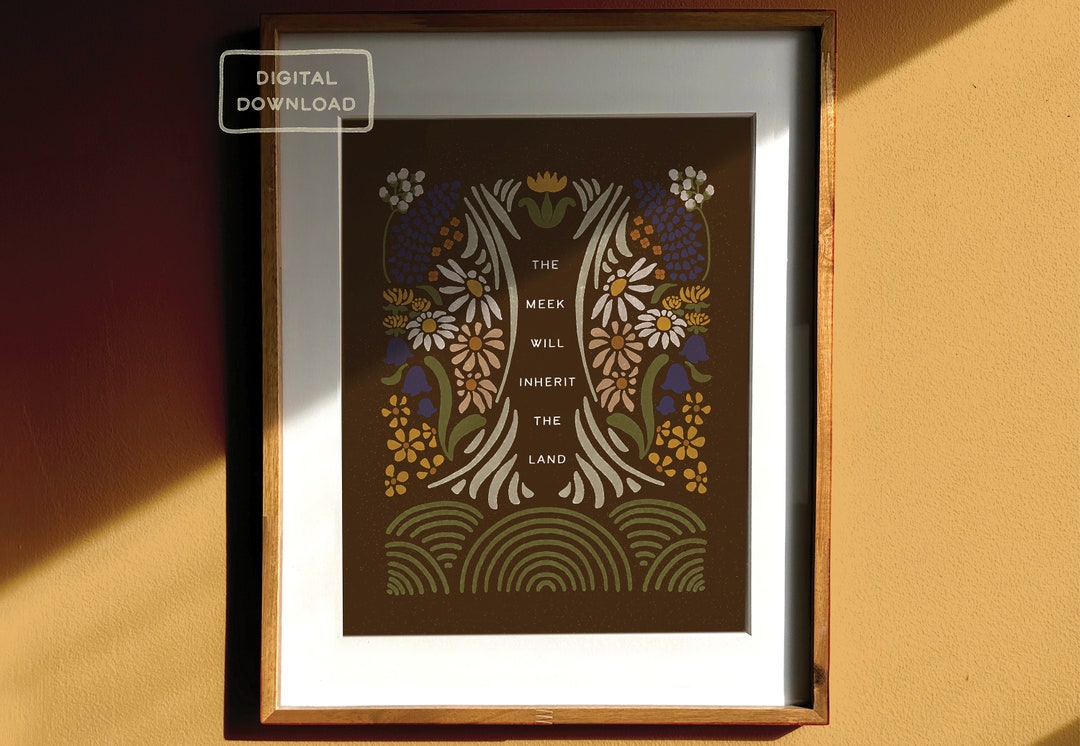 FLORAL SCRIPTURE ART Boho Christian Art Bible Boho Scripture Wall Art ...