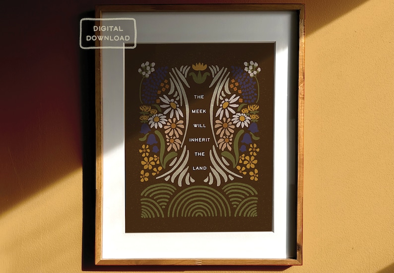 FLORAL SCRIPTURE ART Boho Christian Art Bible Boho Scripture Wall Art ...