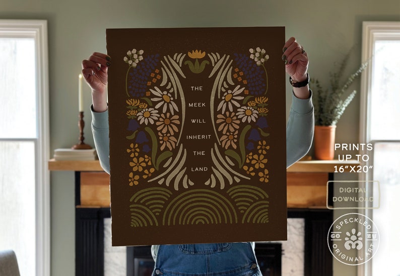 FLORAL SCRIPTURE ART Boho Christian Art Bible Boho Scripture - Etsy