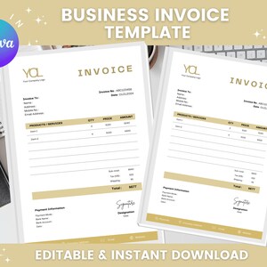 Editable Invoice Template | Business Receipt | Simple Invoice ...