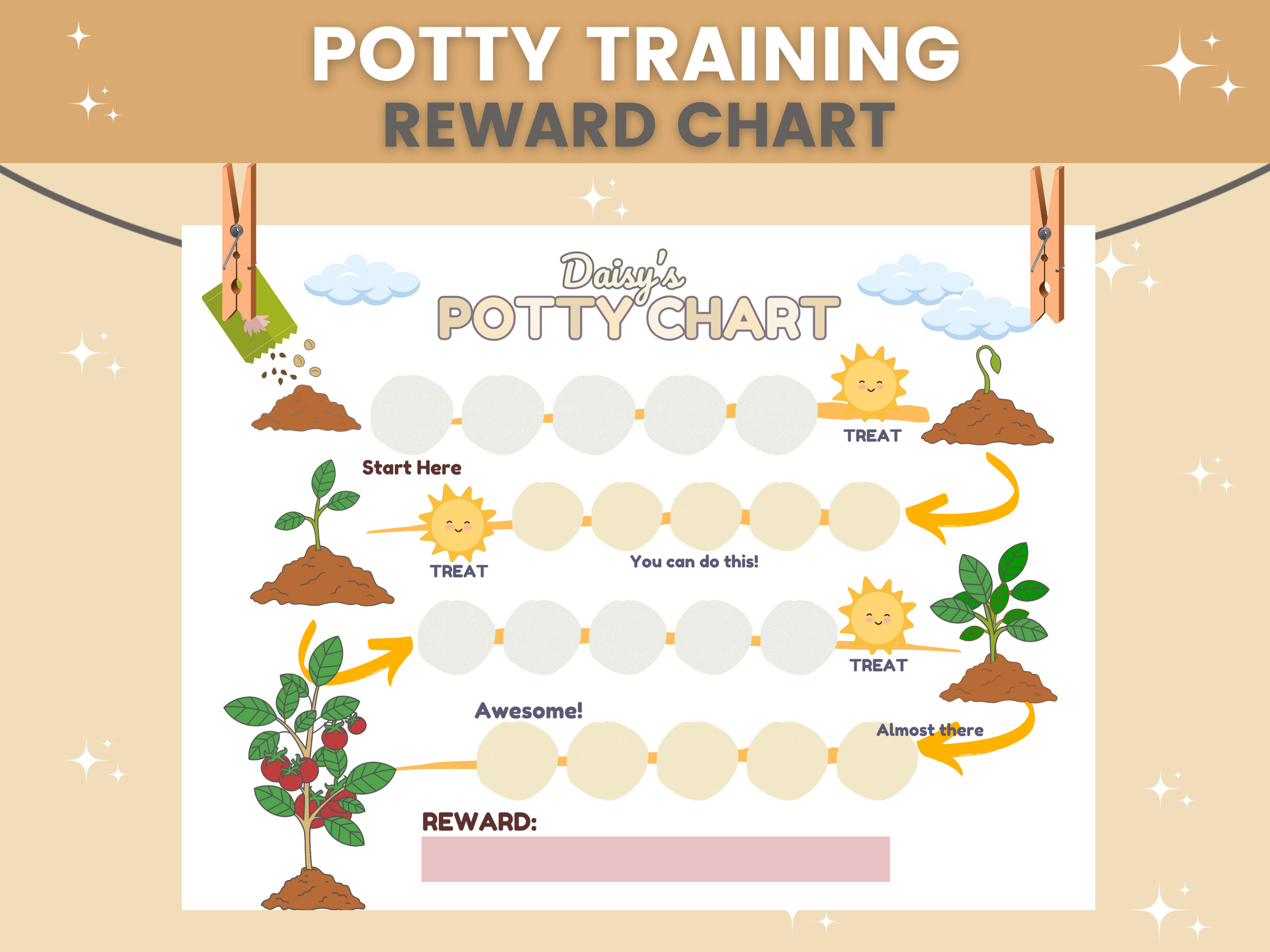Editable Potty Training Chart Printable Potty Chart Toilet Training ...