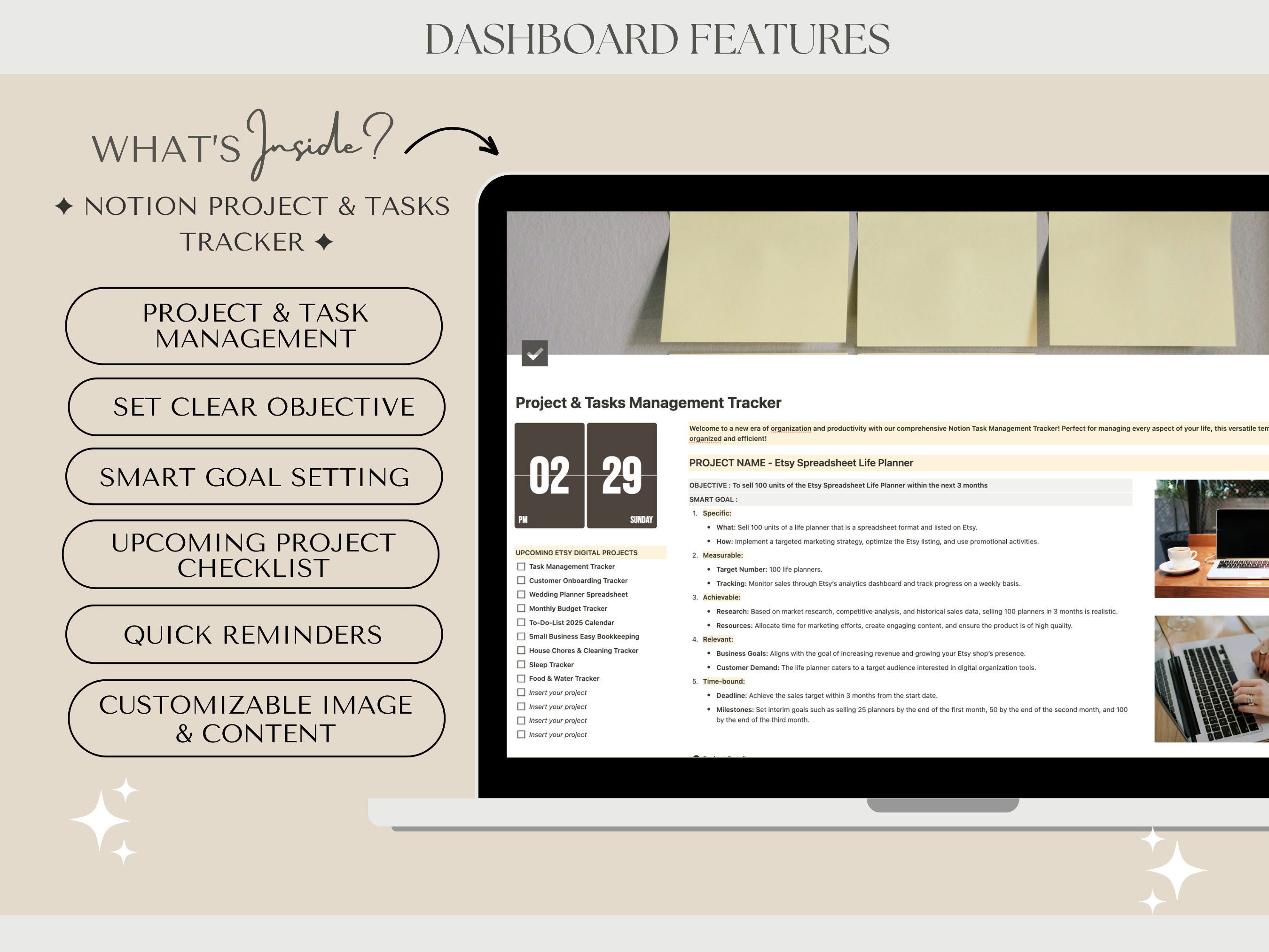 Notion Project & Task Management Tracker | Business Management Template ...
