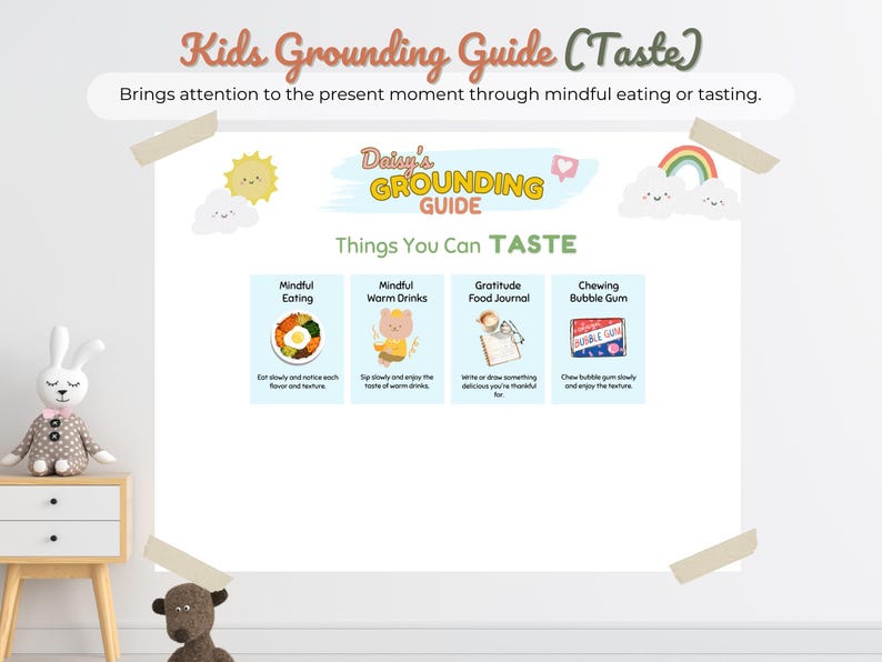 Kids Grounding Technique Tracker: Calming Coping Skills With Guiding ...