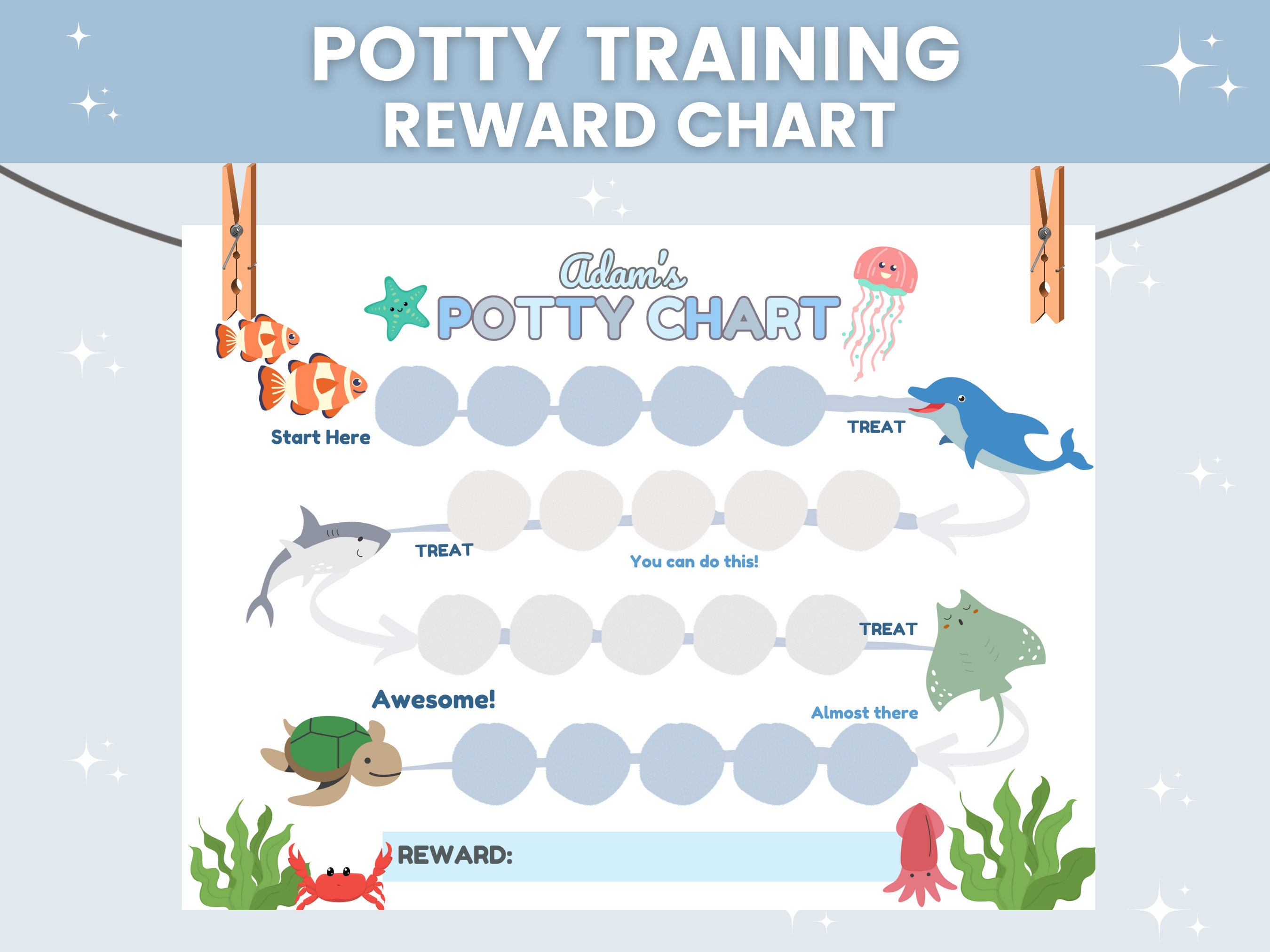 Editable Potty Training Chart | Potty Chart | Toilet Training Guide ...
