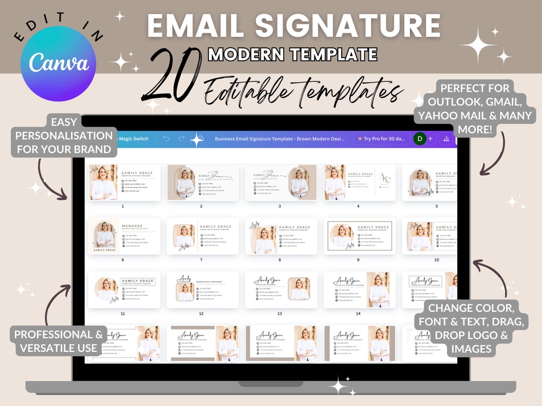 20 Professional Email Signature Design Template With Photo,outlook ...