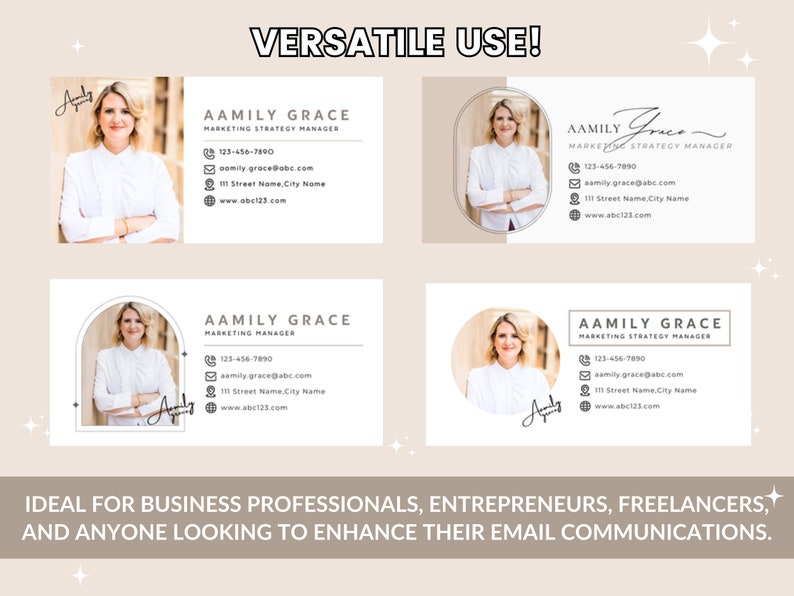 20 Professional Email Signature Templates With Photo | Outlook & Gmail ...